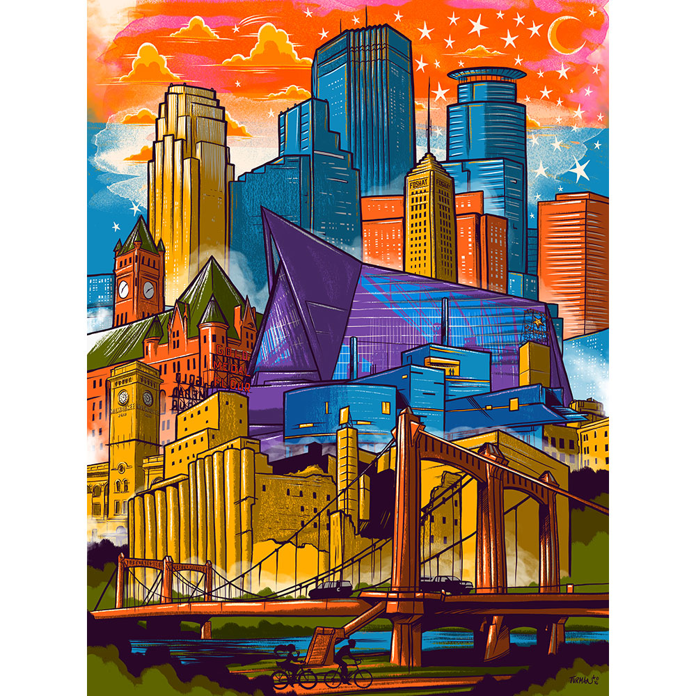 Downtown Minneapolis Skyline - Fine Art Prints by MN Artist Adam Turman ...