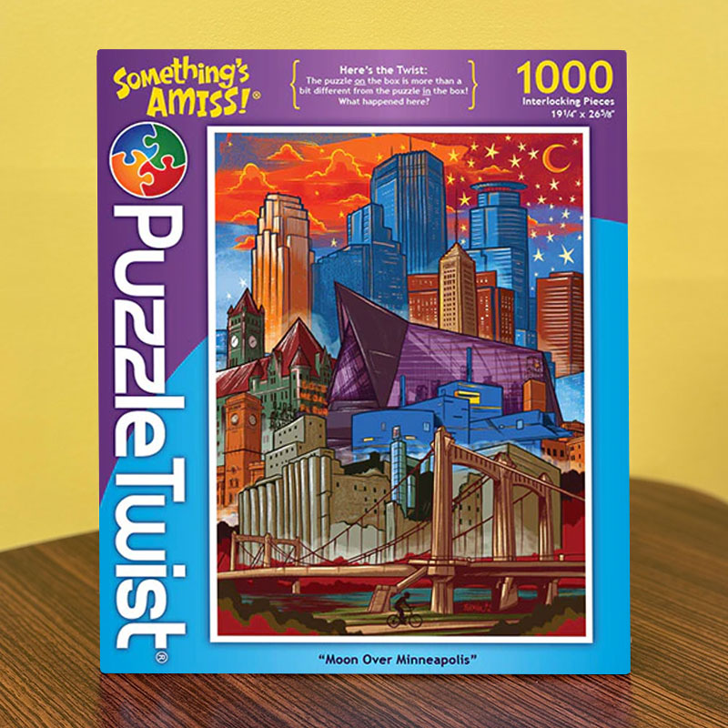 Moon Over Minneapolis Puzzle – 1,000-Piece Downtown Adventure – Turman ...