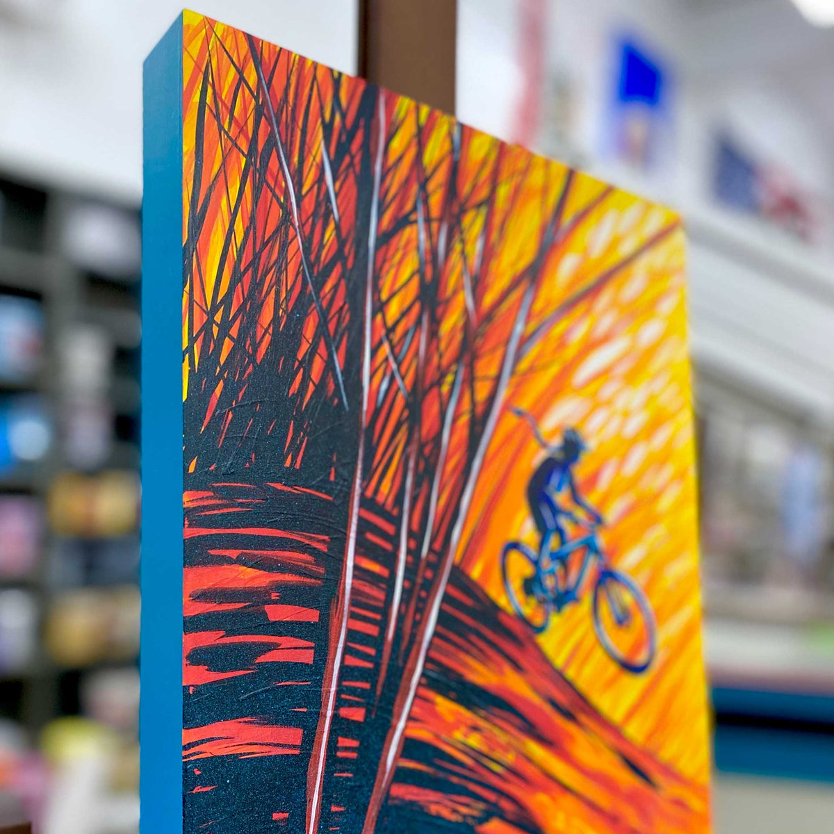 So Stoked Mountain Biking Original Painting by MN Artist Adam Turman ...