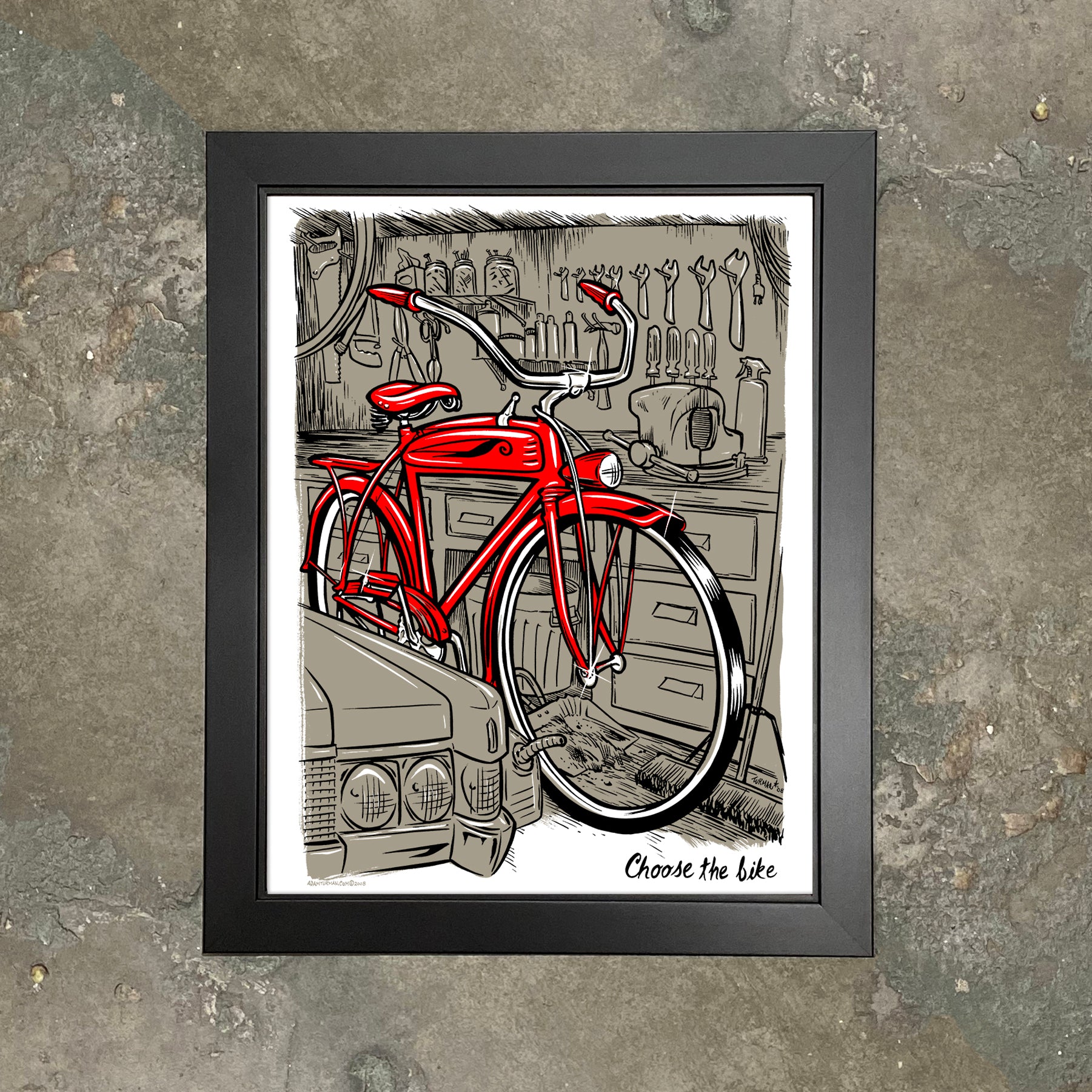 Choose the Bike Screen Print Art by Artist Adam Turman – Turman Artwork ...