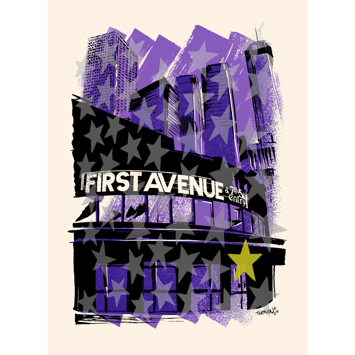 First Avenue - Original Screen Print by MN Artist Adam Turman – Turman ...