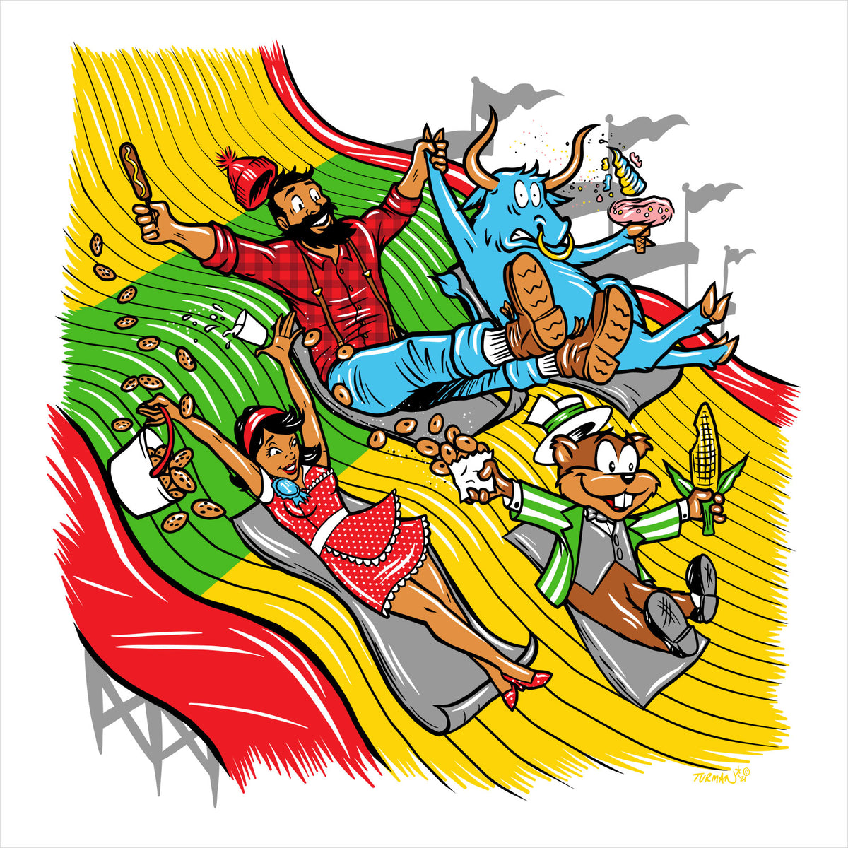 Giant Slidin' Minnesota State Fair Art by Adam Turman – Turman Artwork ...