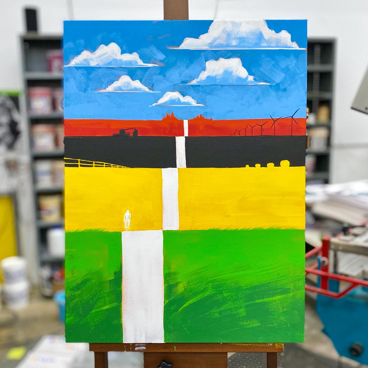 Champion Stripes - Cycling - Painting and Prints by MN Artist Adam ...