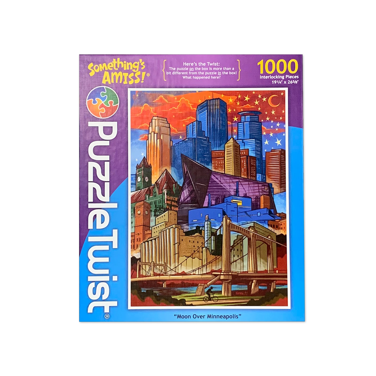 Moon Over Minneapolis - Downtown Puzzle – Turman Artwork Company