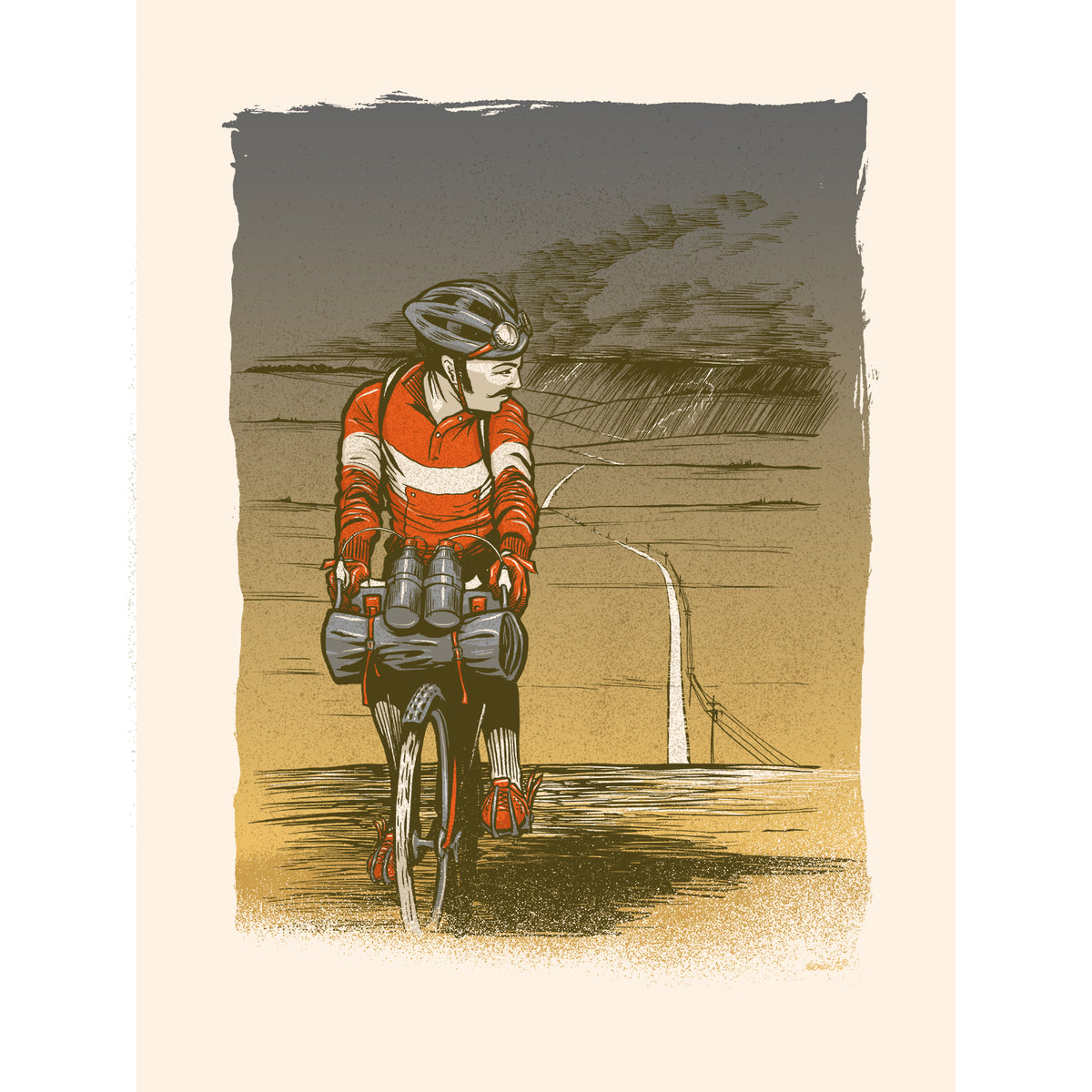 Randonneur Bike Art Screen Print by Artist Adam Turman – Turman Artwork ...