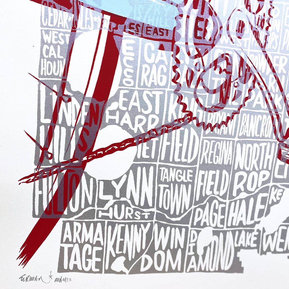 Ride Mill City Neighborhoods Bike Art Screen Print by Artist Adam ...