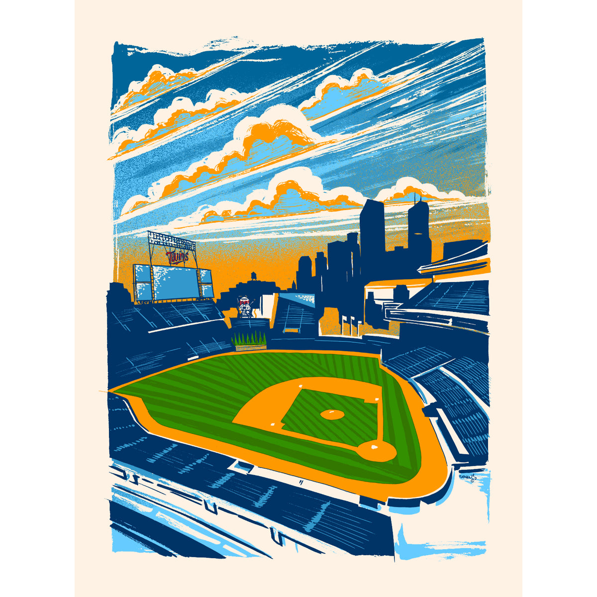 Target Field - Original Screen Print by MN Artist Adam Turman – Turman ...